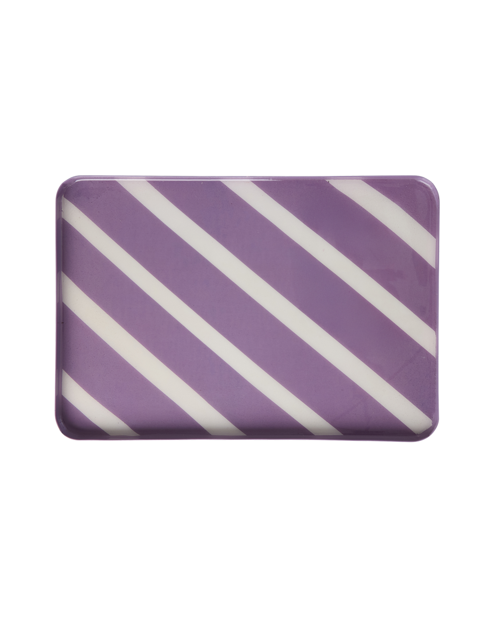 Large Rectangular Metal Tray - Purple