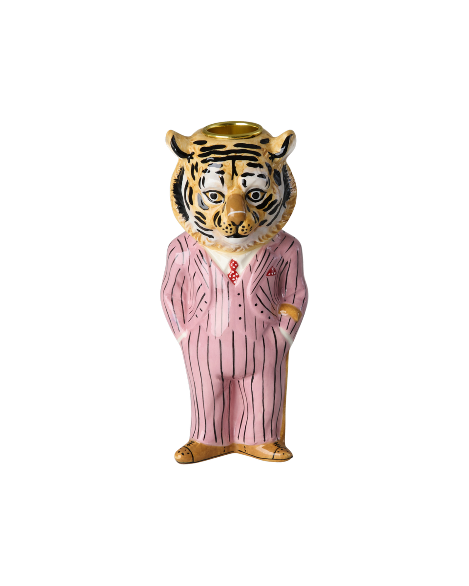 Tiger Keramik Lysestage - Pink - Nathalie Lété