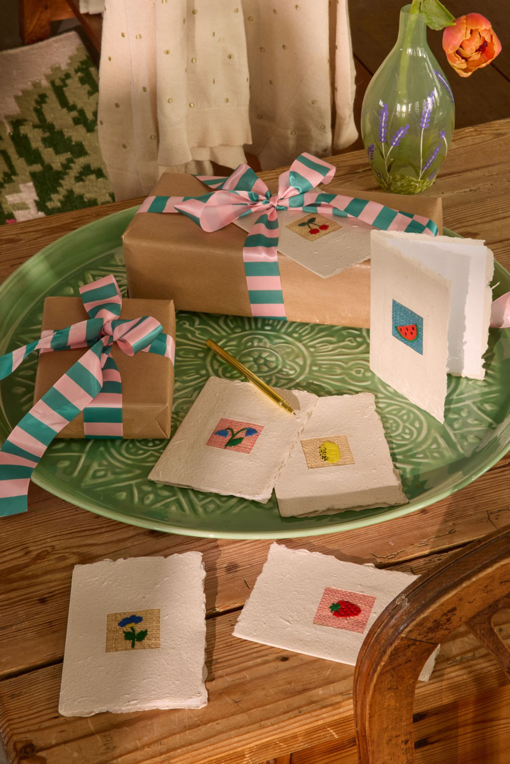 A5 Paper Card with Envelope - Yellow - Lemon