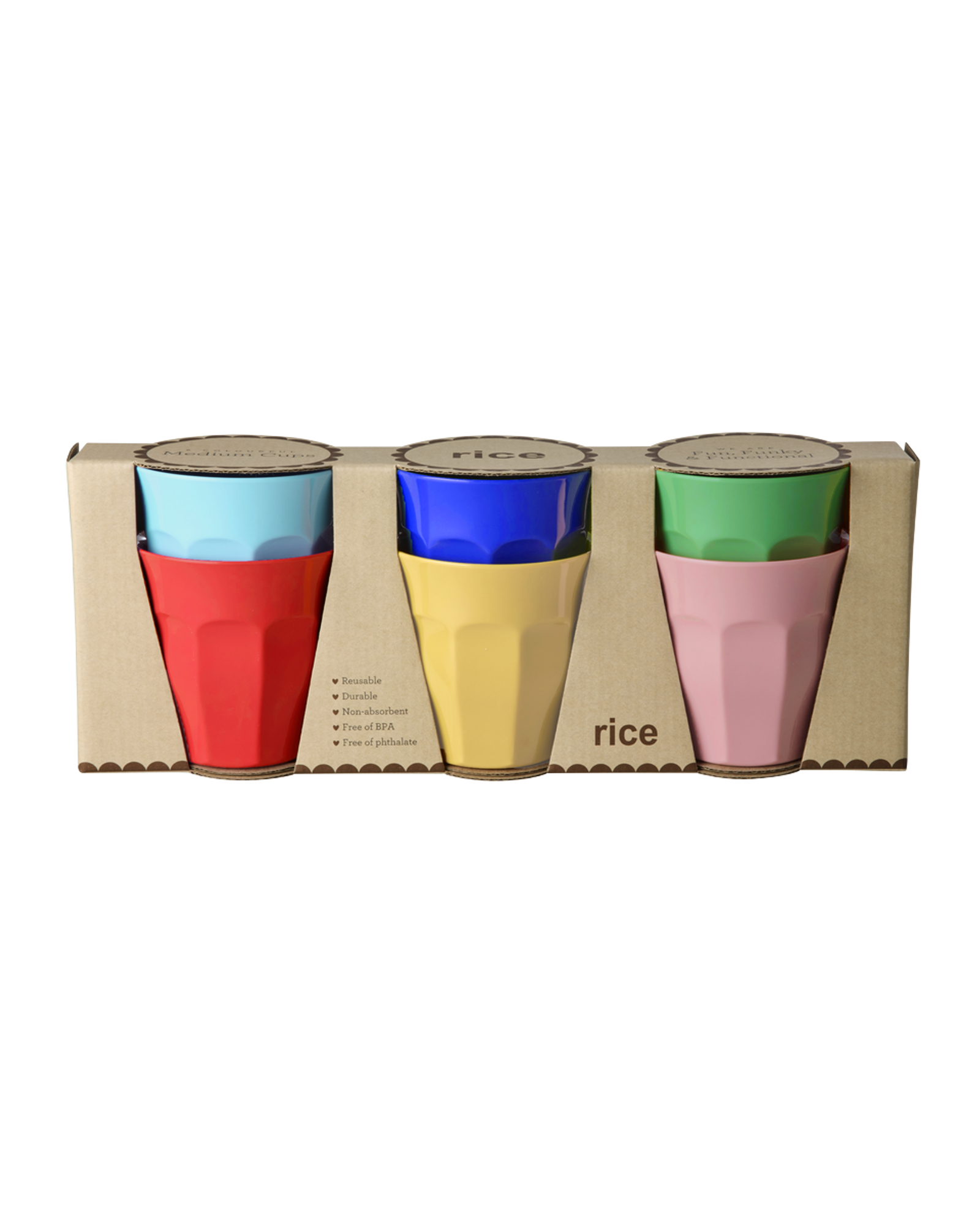 Medium Cup - Multicolor - 6-pack