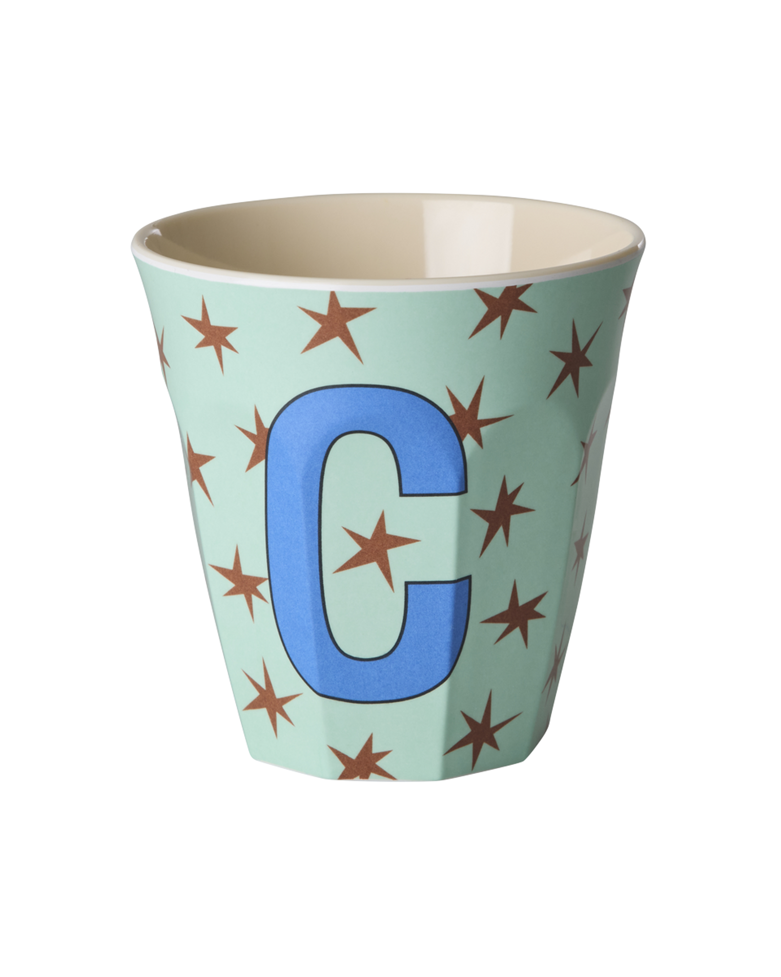 Medium Alphabet Cup - Mint - C - Stars