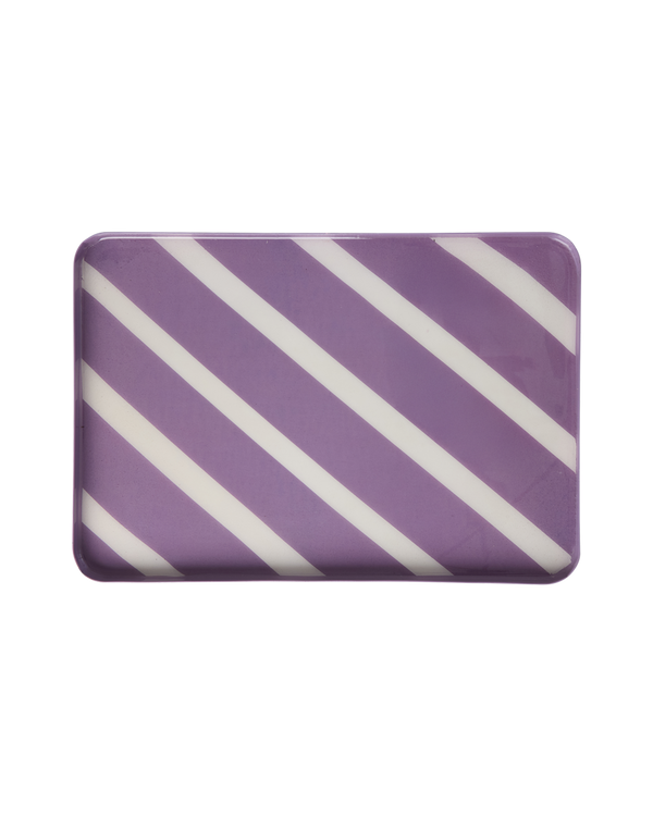 Large Rectangular Metal Tray - Purple