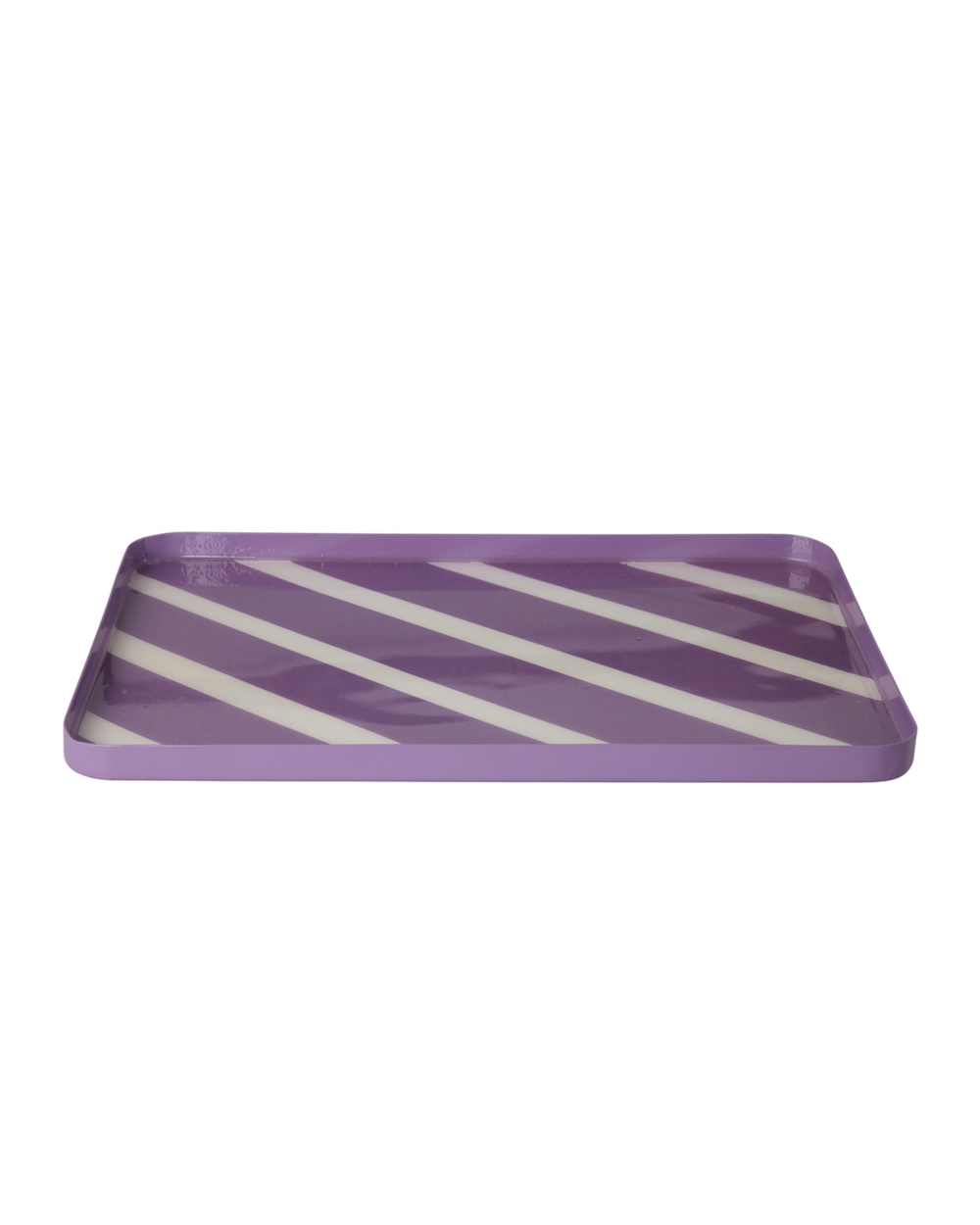 Large Rectangular Metal Tray - Purple