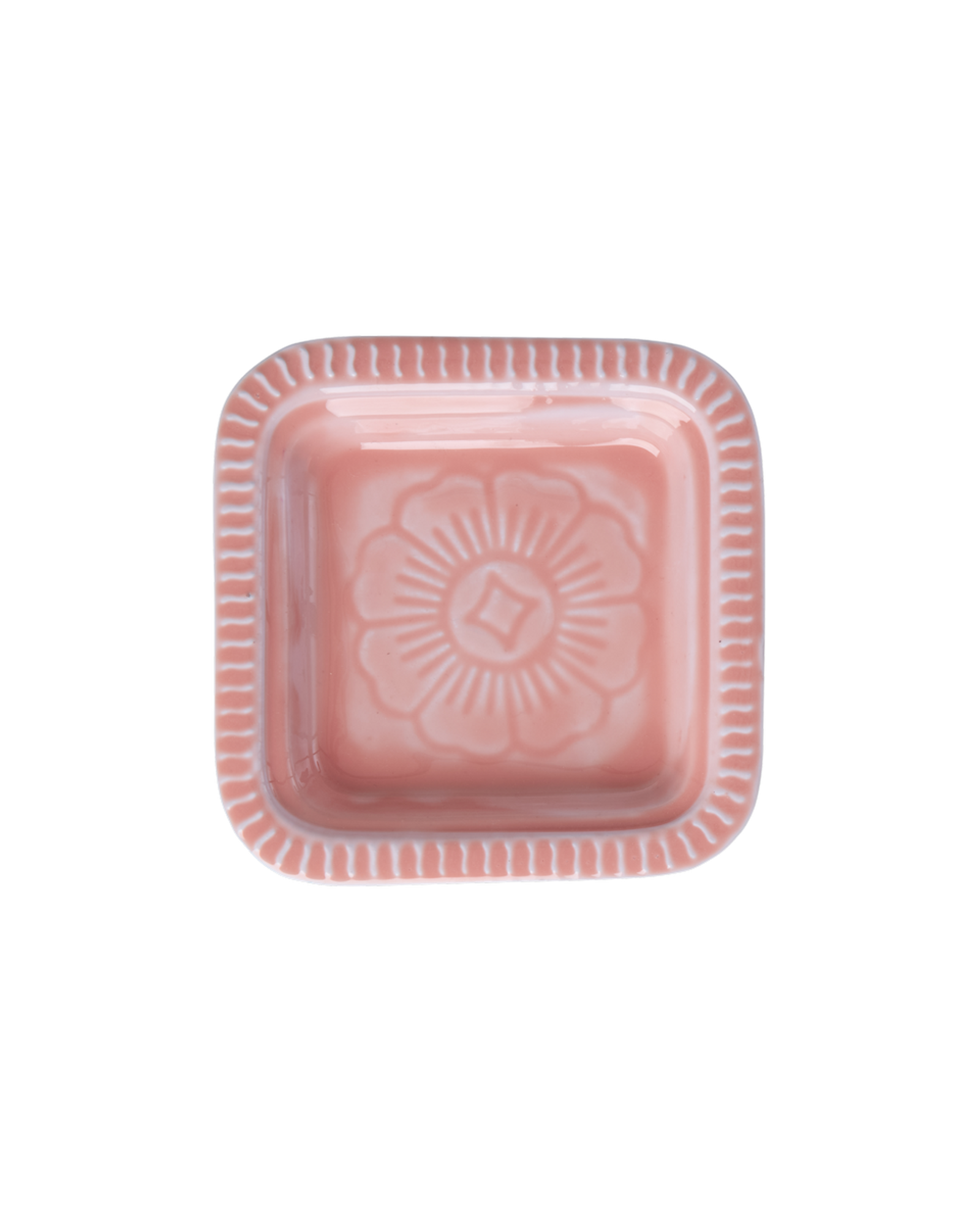 Extra Small Square Metal Tray - Pastel Coral