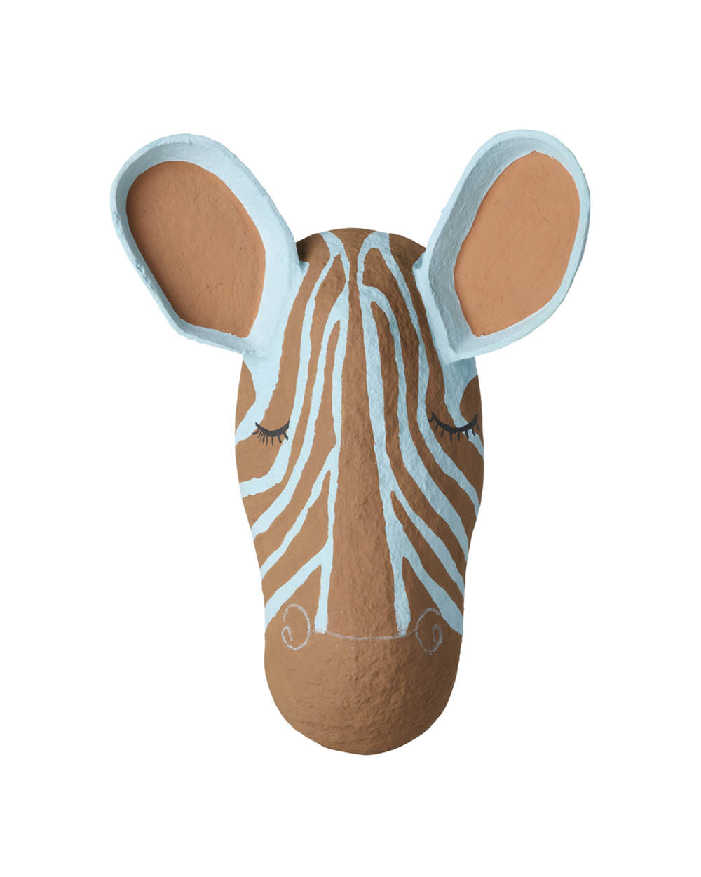 Zebra Papier-mâché Wall Decoration - Brown