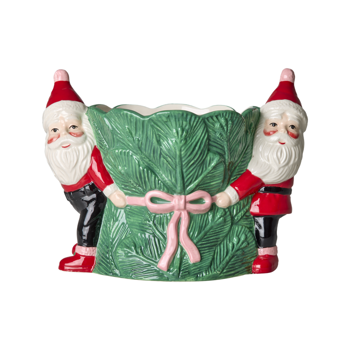Buy Santa Claus Ceramic Flower Pot - Green | Danish design